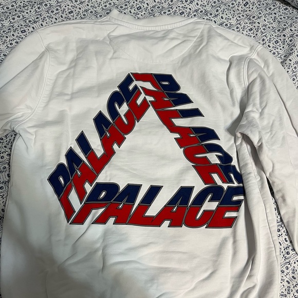 PALACE | Sweaters | Palace Red White And Blue Crewneck | Poshmark